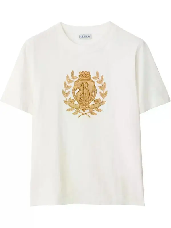 Burberry B Crest Cotton T-shirt - White