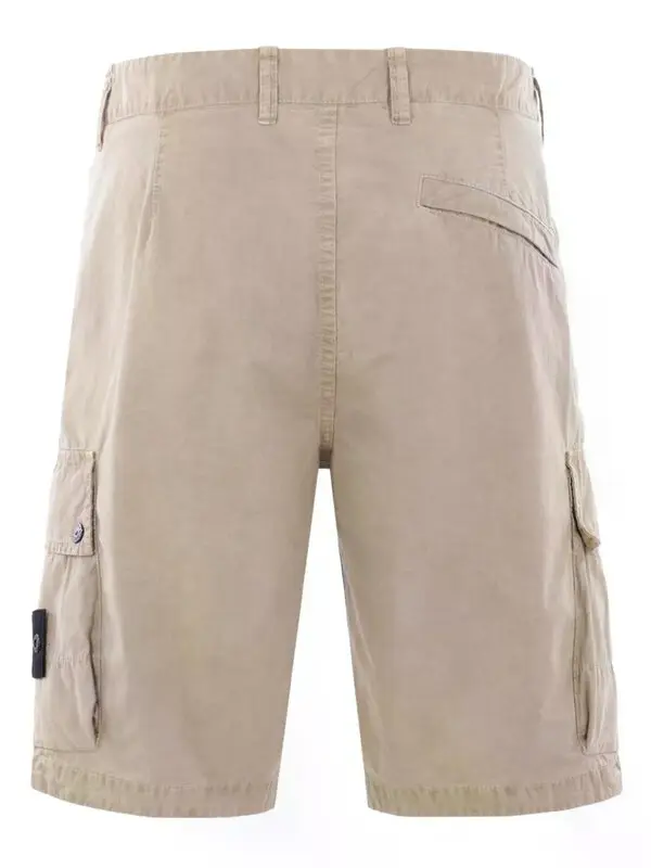 Stone Island Cotton Cargo Shorts - Brown