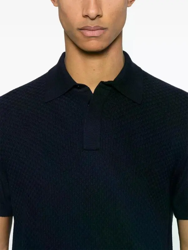 Canali Knitted Polo Shirt
