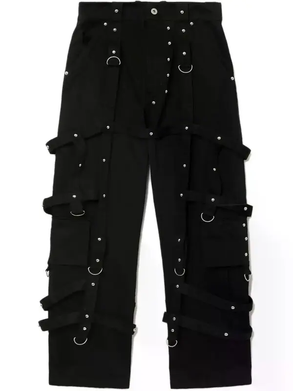 We11Done Studded Cargo Trousers