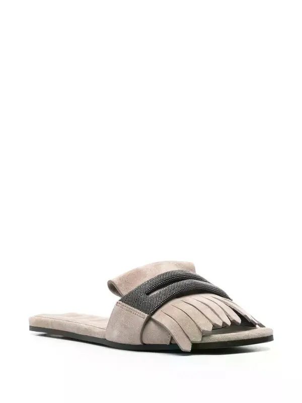 Brunello Cucinelli Monili Chain Slides