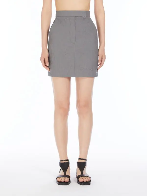 Max Mara Wool Cloth Mini Skirt - Light Grey