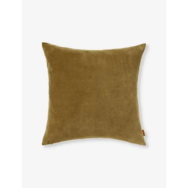 FERM LIVING Senti Square Cotton And Linen Cushion 50cm X 50cm - Khaki