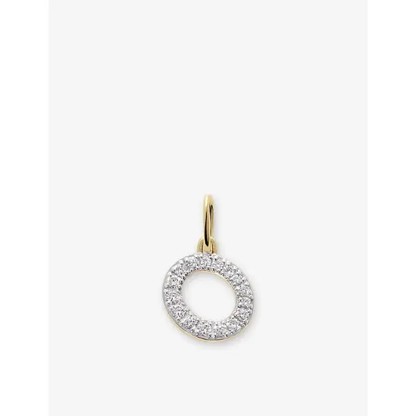 Monica Vinader Initial O Lab Grown Diamond Pendant - Yellow Gold