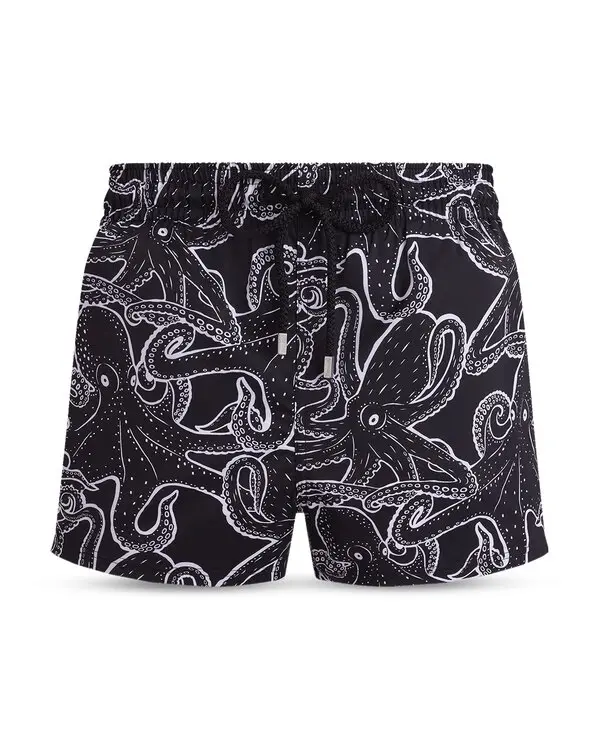 Vilebrequin Manta Printed 2" Swim Trunks - Black