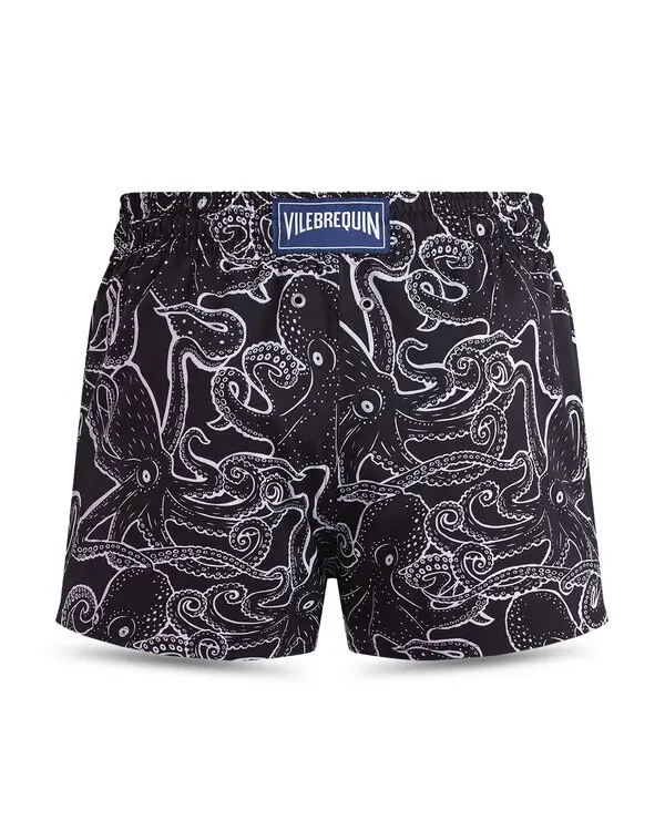 Vilebrequin Manta Printed 2" Swim Trunks - Black