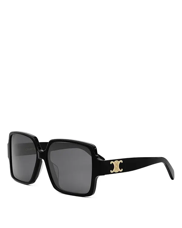 Celine Triomphe Square Sunglasses - Black/smoke