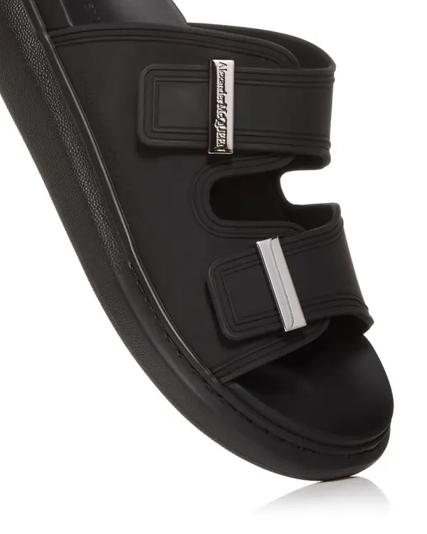 Alexander McQueen Rubber Slide Sandals - Black Multi