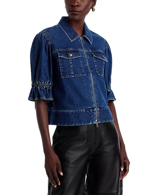 Cinq À Sept Holly Half Sleeve Denim Jacket