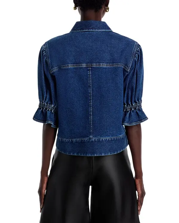 Cinq À Sept Holly Half Sleeve Denim Jacket
