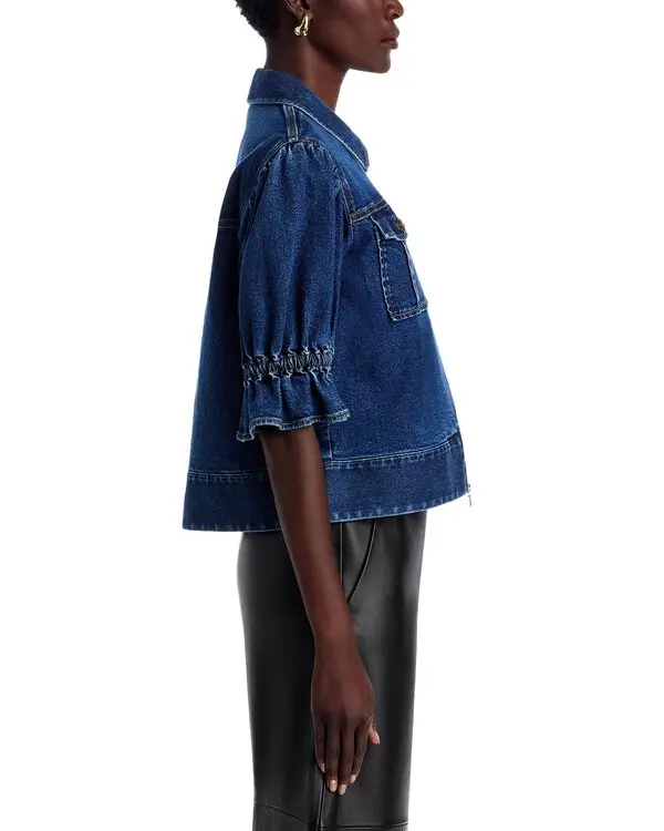 Cinq À Sept Holly Half Sleeve Denim Jacket