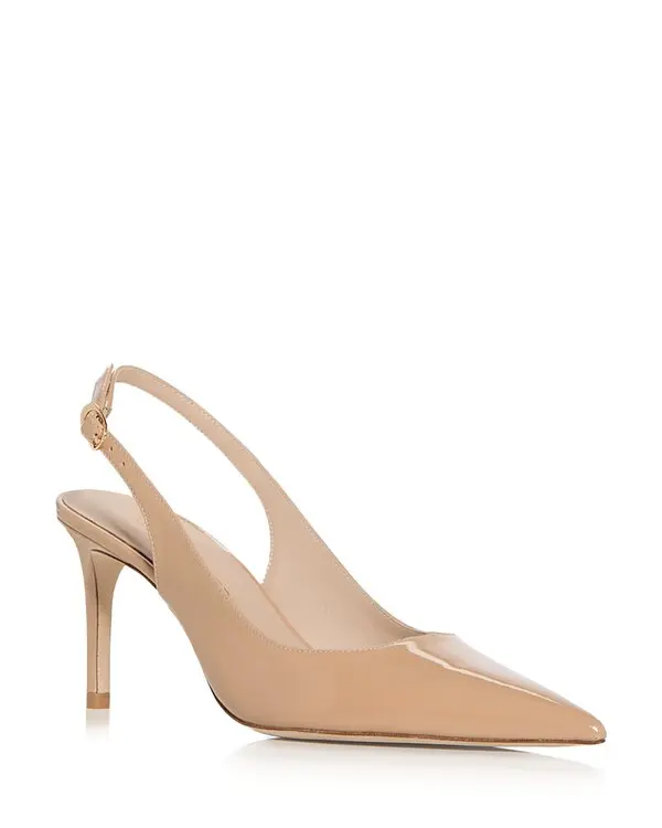 STUART WEITZMAN Power Slingback Pumps - Adobe Patent