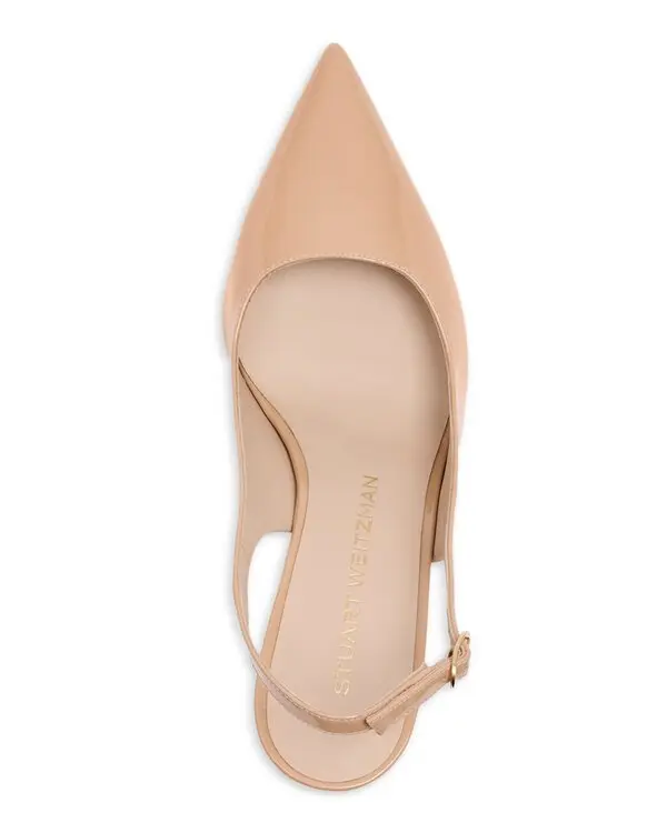 STUART WEITZMAN Power Slingback Pumps - Adobe Patent