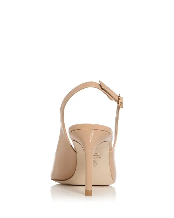 STUART WEITZMAN Power Slingback Pumps - Adobe Patent