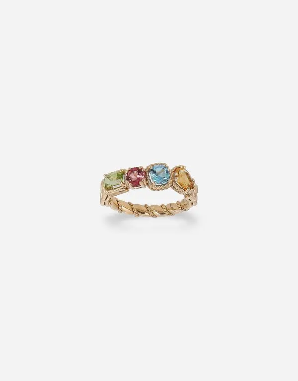 Dolce & Gabbana 18-karat Gemstone Band Ring - Yellow Gold