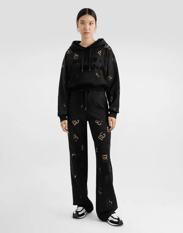 Dolce & Gabbana Jersey Jogging Pants With Cut-out Dg Logo