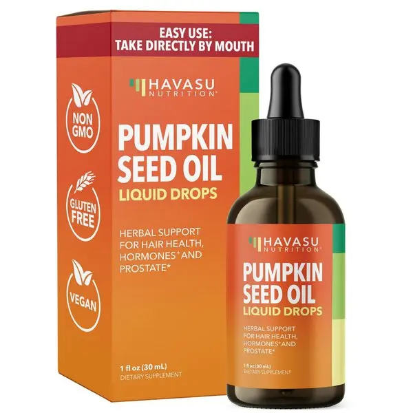 HAVASU NUTRITION Organic Pumpkin Seed Oil Liquid Drops - Liquid Is Clear
