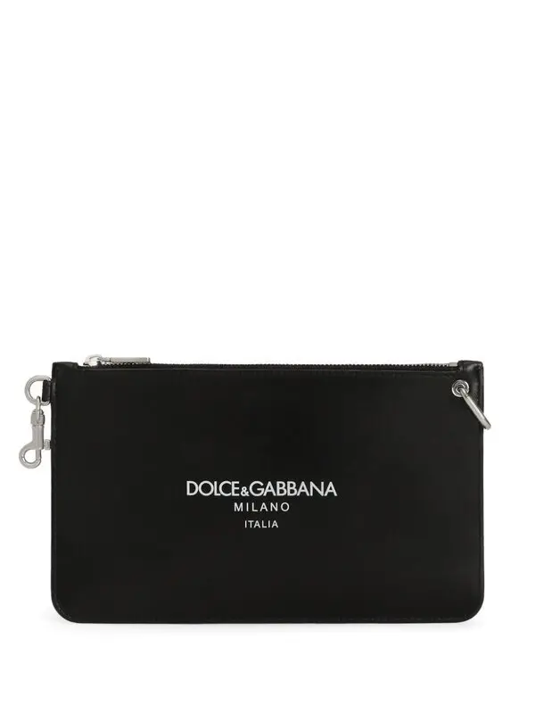 Dolce & Gabbana Logo-lettering Clutch - Black