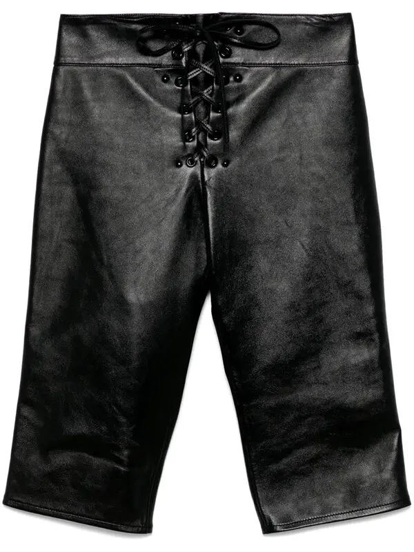 Chloé Leather Cropped Trousers