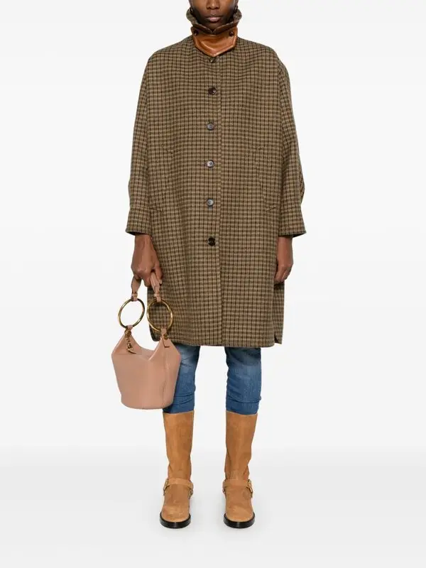 Chloé Checked Wool Coat