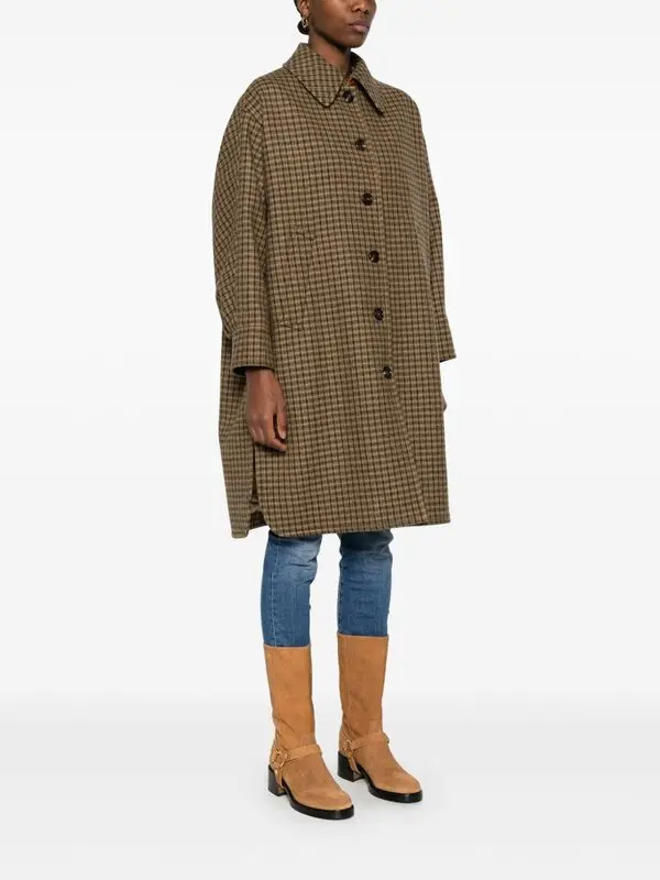 Chloé Checked Wool Coat