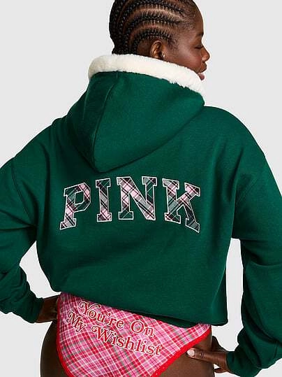 Pink Campus Fleece™ Half-zip Hoodie - Green