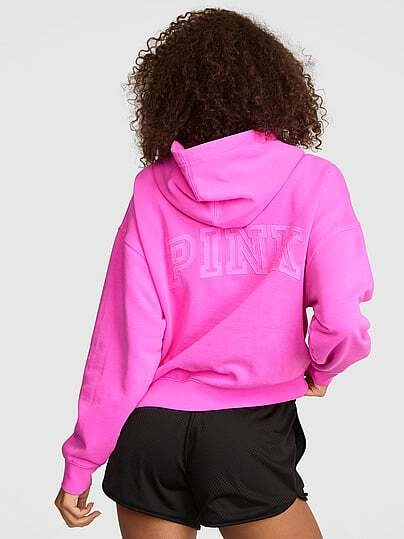 Pink Campus Fleece™ Half-zip Hoodie - Pink