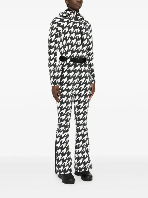 Perfect Moment Houndstooth Hooded Ski Suit