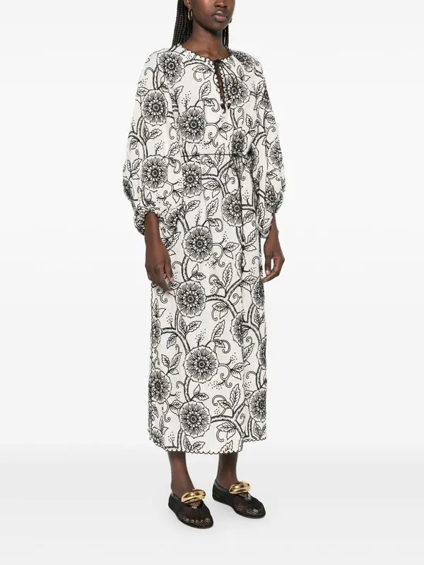 Zimmermann Tallow Midi Dress - White | Editorialist
