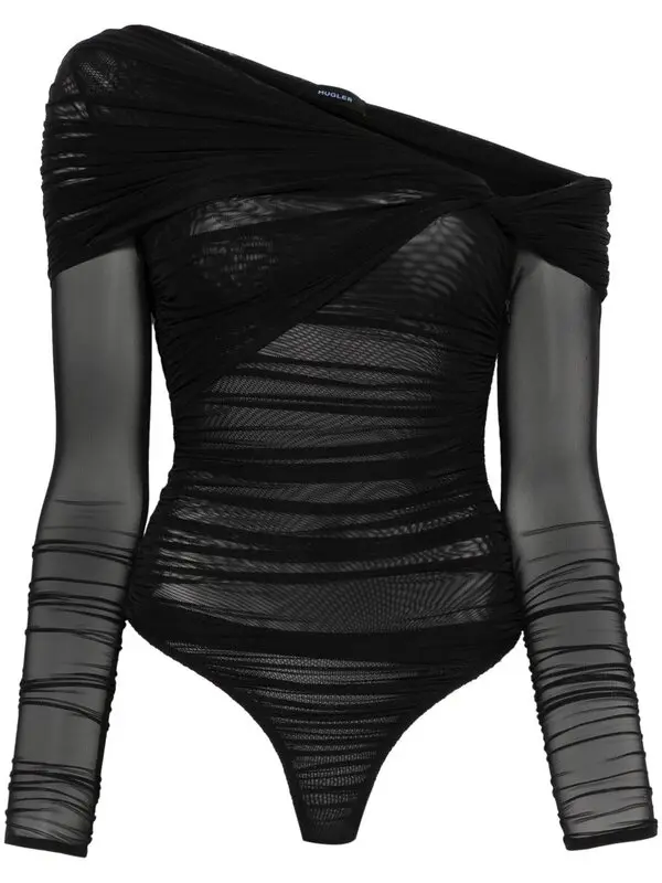 MUGLER Ruched Bodysuit