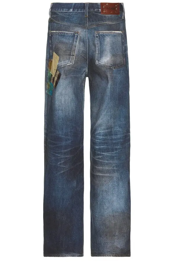 Andersson Bell Patchwork Printed Denim Jeans
