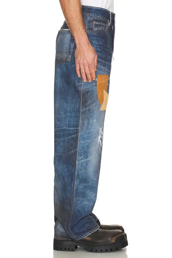 Andersson Bell Patchwork Printed Denim Jeans