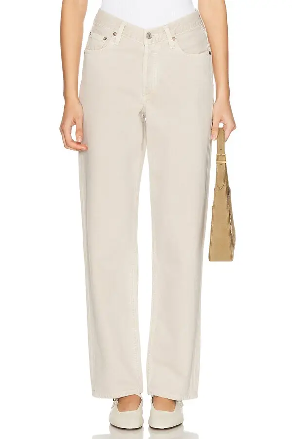 AGOLDE V-waist Baggy Jeans - Scone