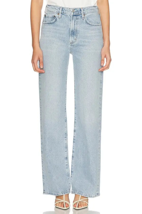 AGOLDE Harper Mid Rise Straight Jeans - Beam