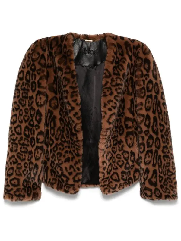 Chloé Boxy Faux Fur Jacket