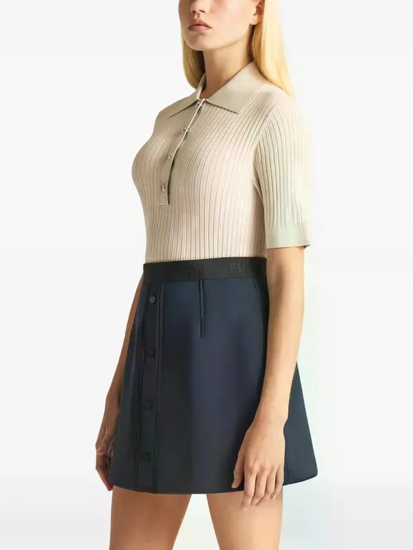 Fusalp Knitted Polo Top - Neutrals