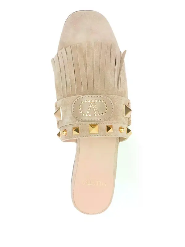 Valentino Garavani Vlogo Leather Slippers