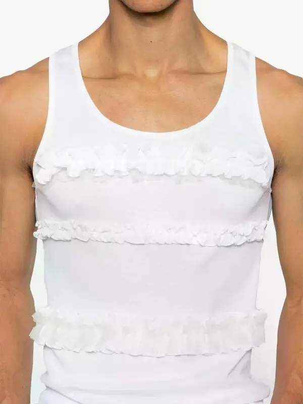 Simone Rocha Ruffle Frill Tank Top