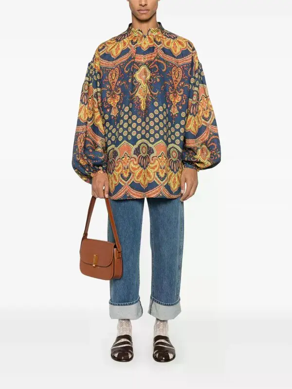 Valentino Garavani Lino Voyage Imaginaire Linen Shirt