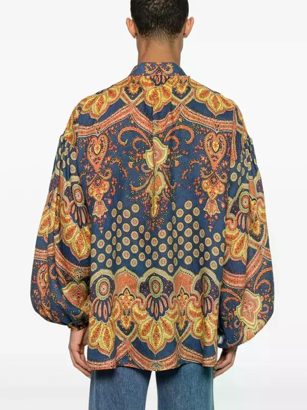 Valentino Garavani Lino Voyage Imaginaire Linen Shirt