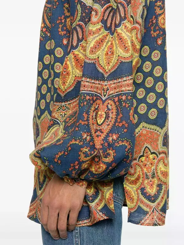 Valentino Garavani Lino Voyage Imaginaire Linen Shirt