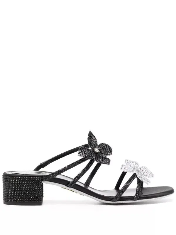 Rene Caovilla Crystal-embellished Sandals - Black