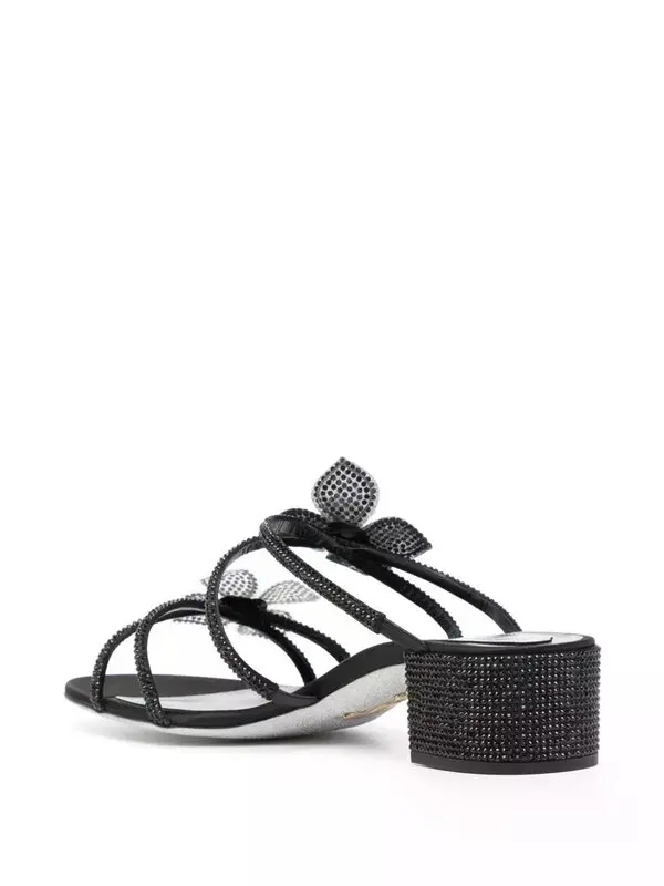 Rene Caovilla Crystal-embellished Sandals - Black