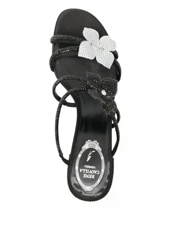 Rene Caovilla Crystal-embellished Sandals - Black