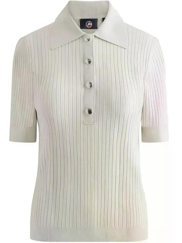 Fusalp Knitted Polo Top - White