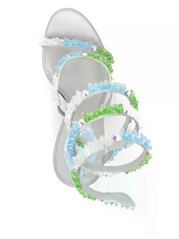 Rene Caovilla Crystal Embellished Sandals - Grey