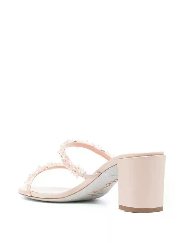 Rene Caovilla Bead Embellished Sandals - Neutrals