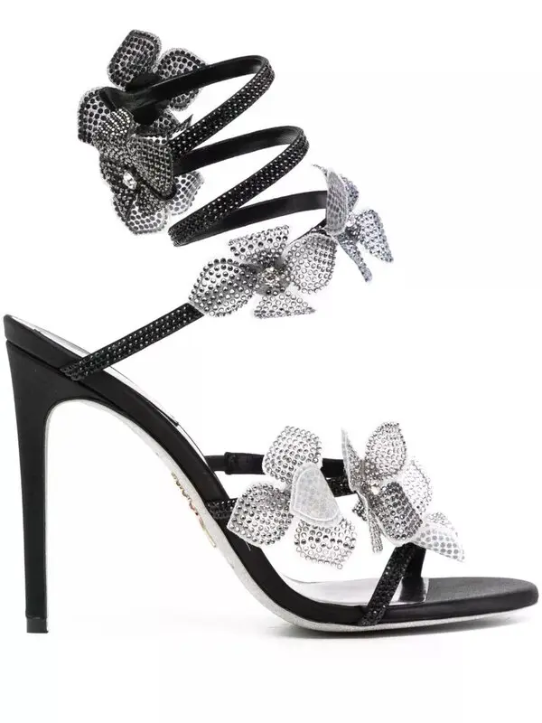 Rene Caovilla Crystal-embellished Sandals - Black