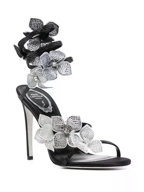 Rene Caovilla Crystal-embellished Sandals - Black