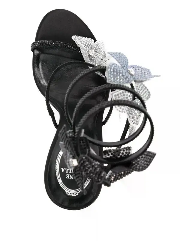 Rene Caovilla Crystal-embellished Sandals - Black